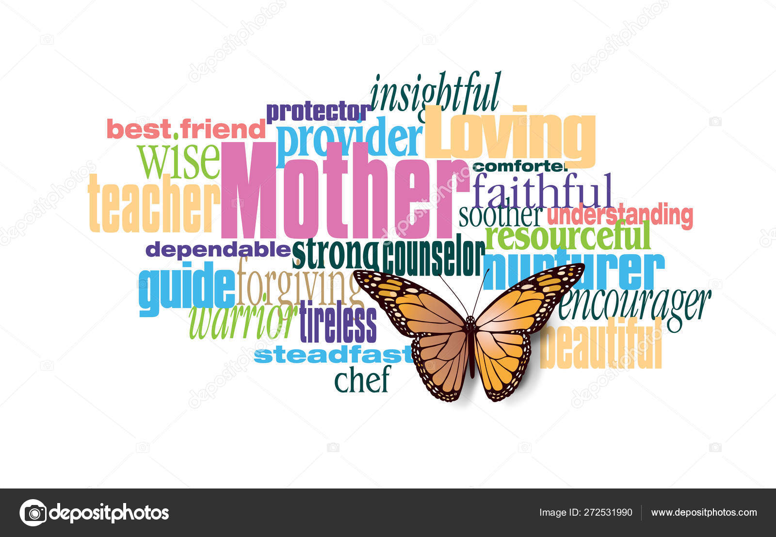 Graphic Mother word montage with butterfly Stock Photo by ©GDArts17 ...