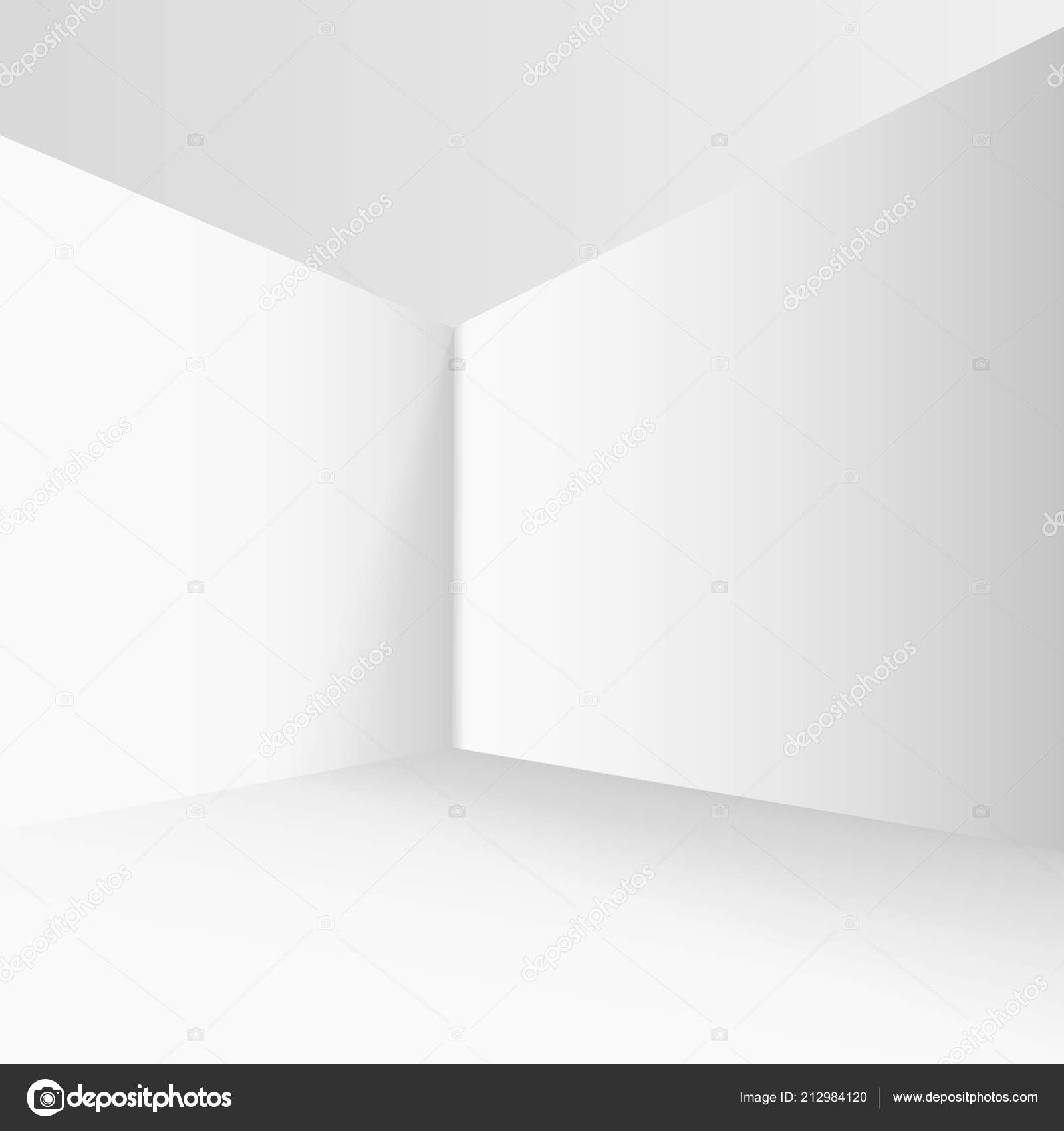 Empty corner in the room with gray walls. Stock Vector Image by ...