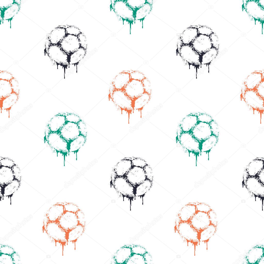 Pelota de f tbol. Ilustraci n vectorial del patr n sin costura. 2024