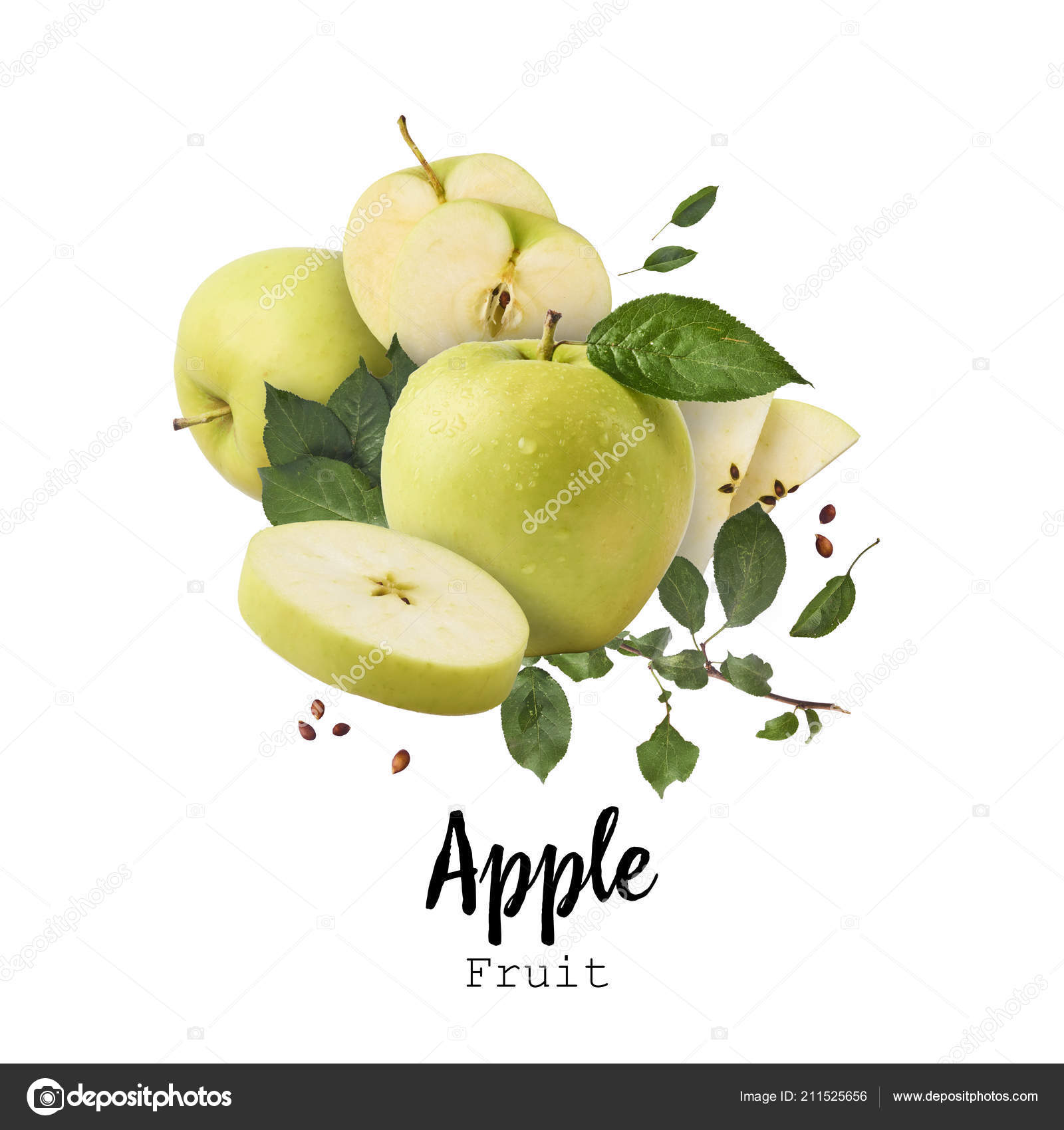 Yellow Apple With Leaf