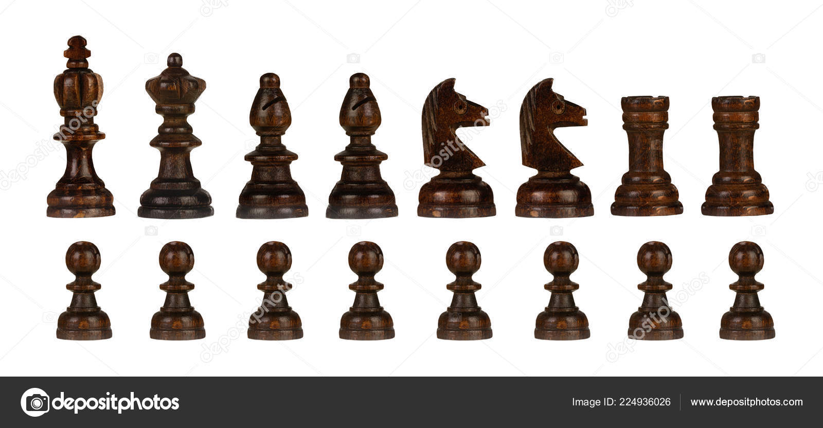 Chess Figures Isolated White Background Stock Photo by ©Gelpi 224936026