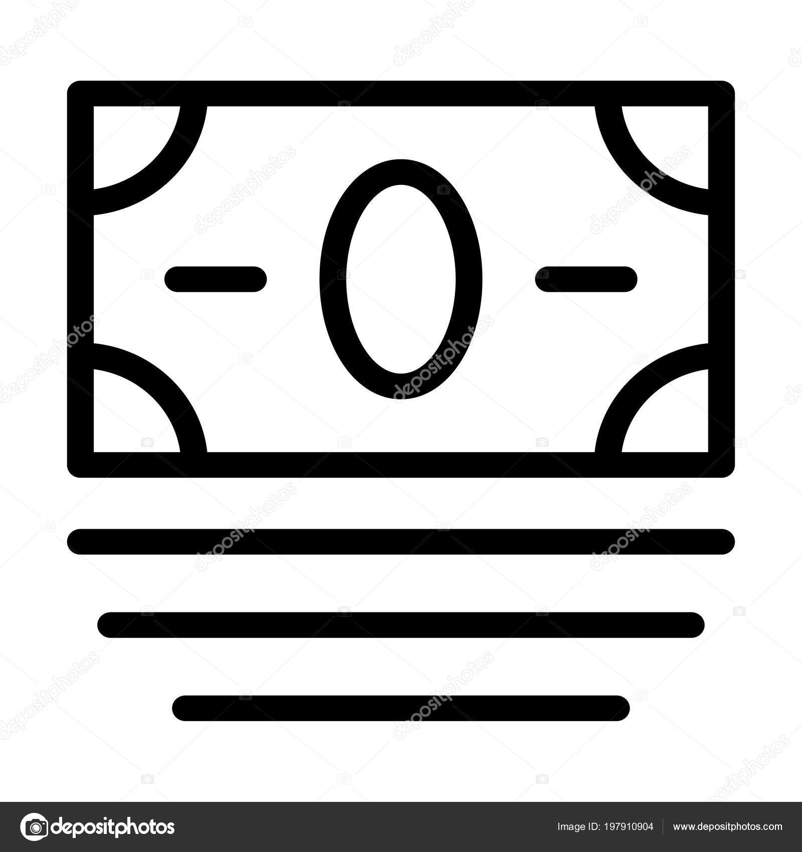 Stack Dollar Sign Isolated White Background Stock Vector by ...