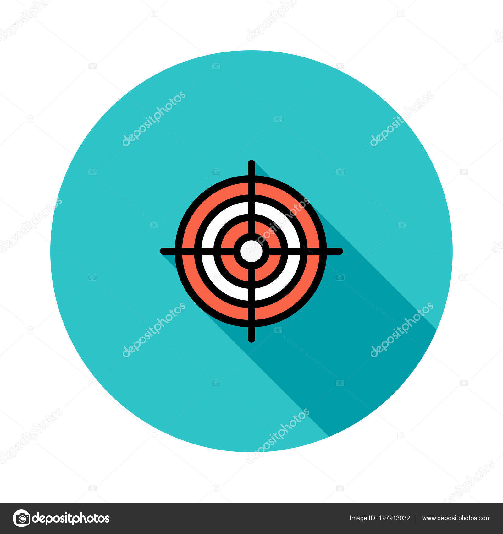 Red White Target Blue Circle Isolated White Background Stock Vector ...