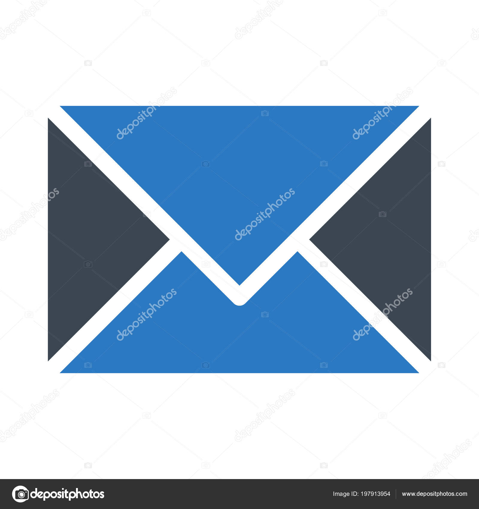 Empty Envelope Icon White Background Stock Vector by ©dinosoftlabs ...