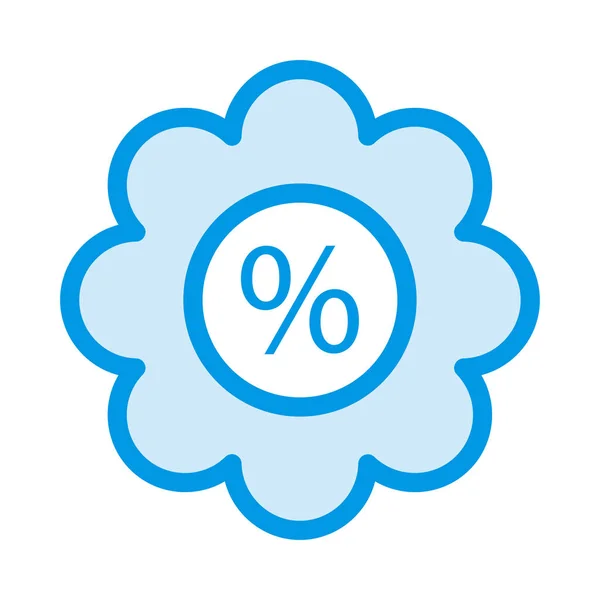 Flor Con Signo Porcentual Sobre Fondo Blanco Con Sombra Beige Vector de ...