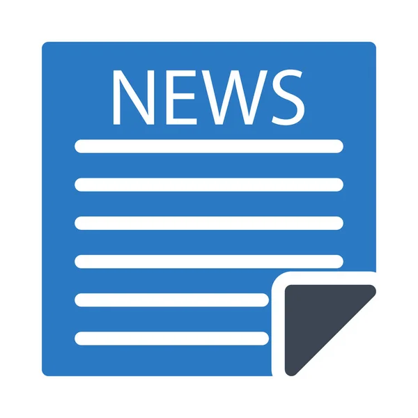 Blue Newspaper Isolated White Background Stock Vector Image by ...