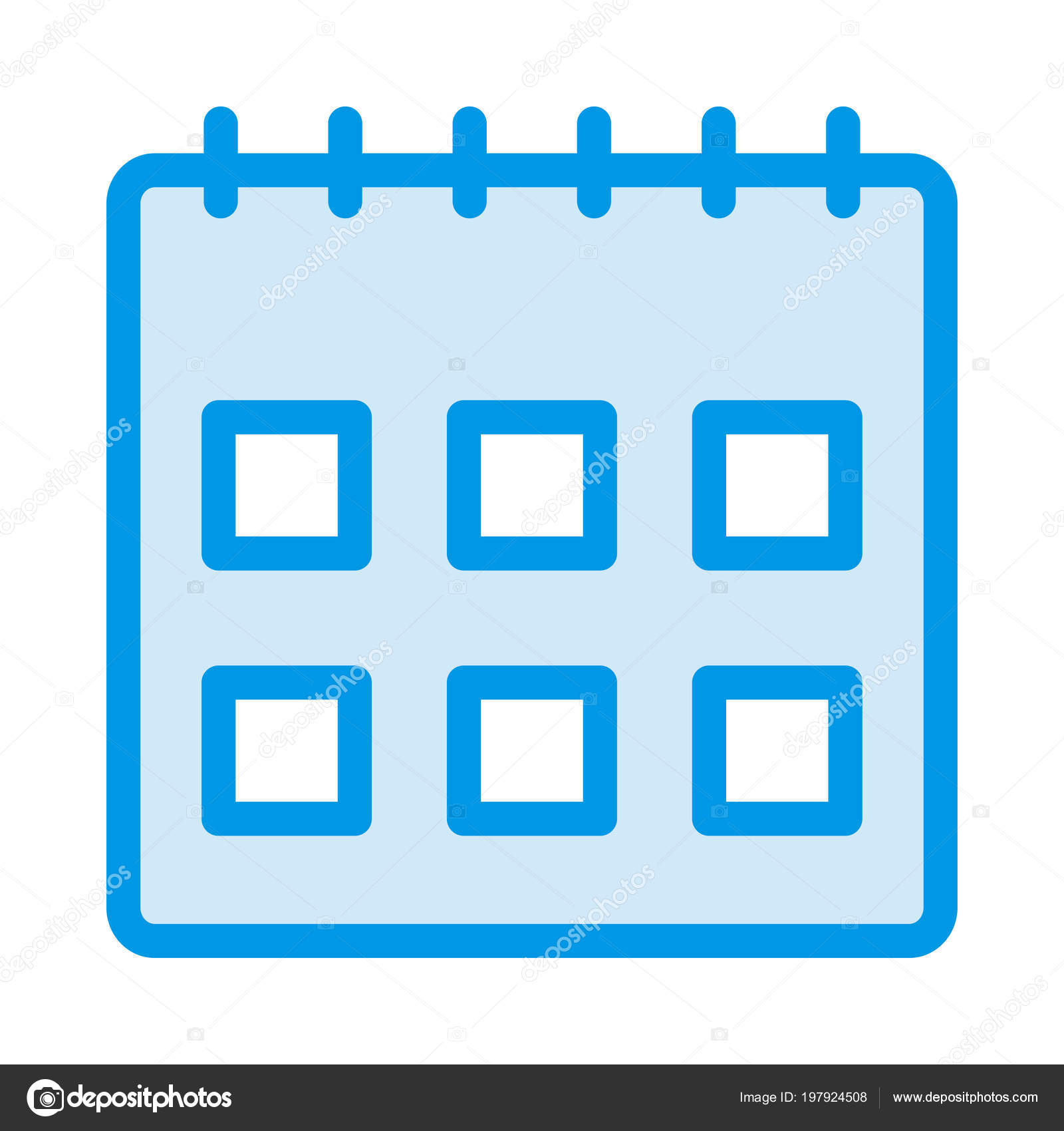 Blue Calendar Isolated White Background Stock Vector by ©dinosoftlabs ...