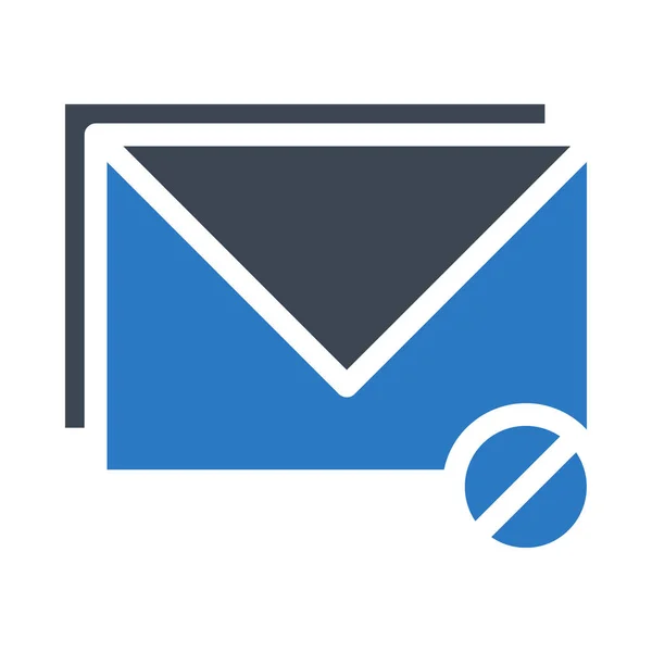 Black Envelopes Wrong Sign Isolated White Background Stock Vector by ...