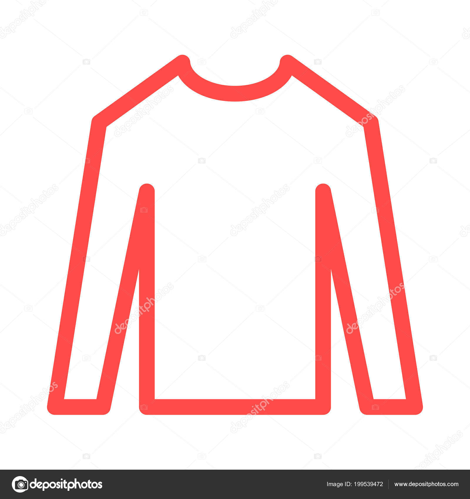 Red Jumper Isolated White Background Stock Vector by ©dinosoftlabs ...