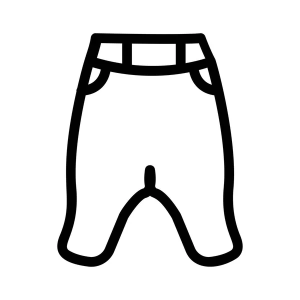 Outline Trousers Isolated White Background Stock Vector by ...