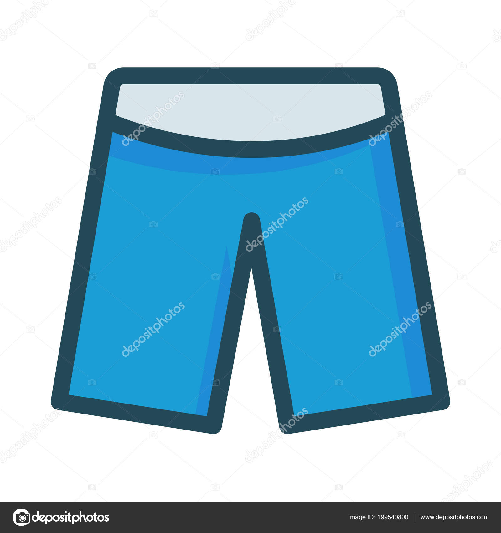 Blue Shorts Isolated White Background Stock Vector by ©dinosoftlabs ...