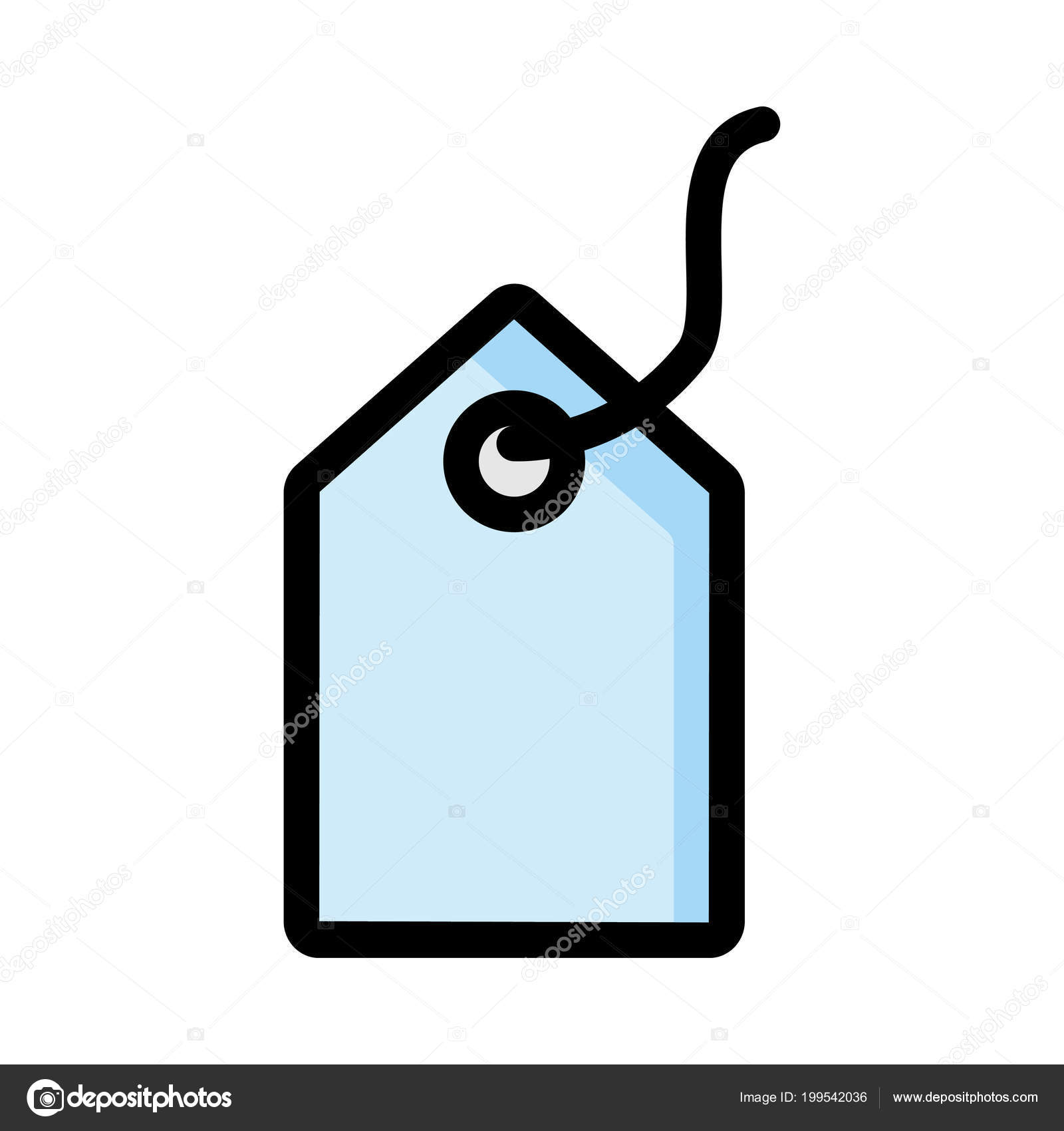 Blue Price Tag Isolated White Background Stock Vector by ©dinosoftlabs ...