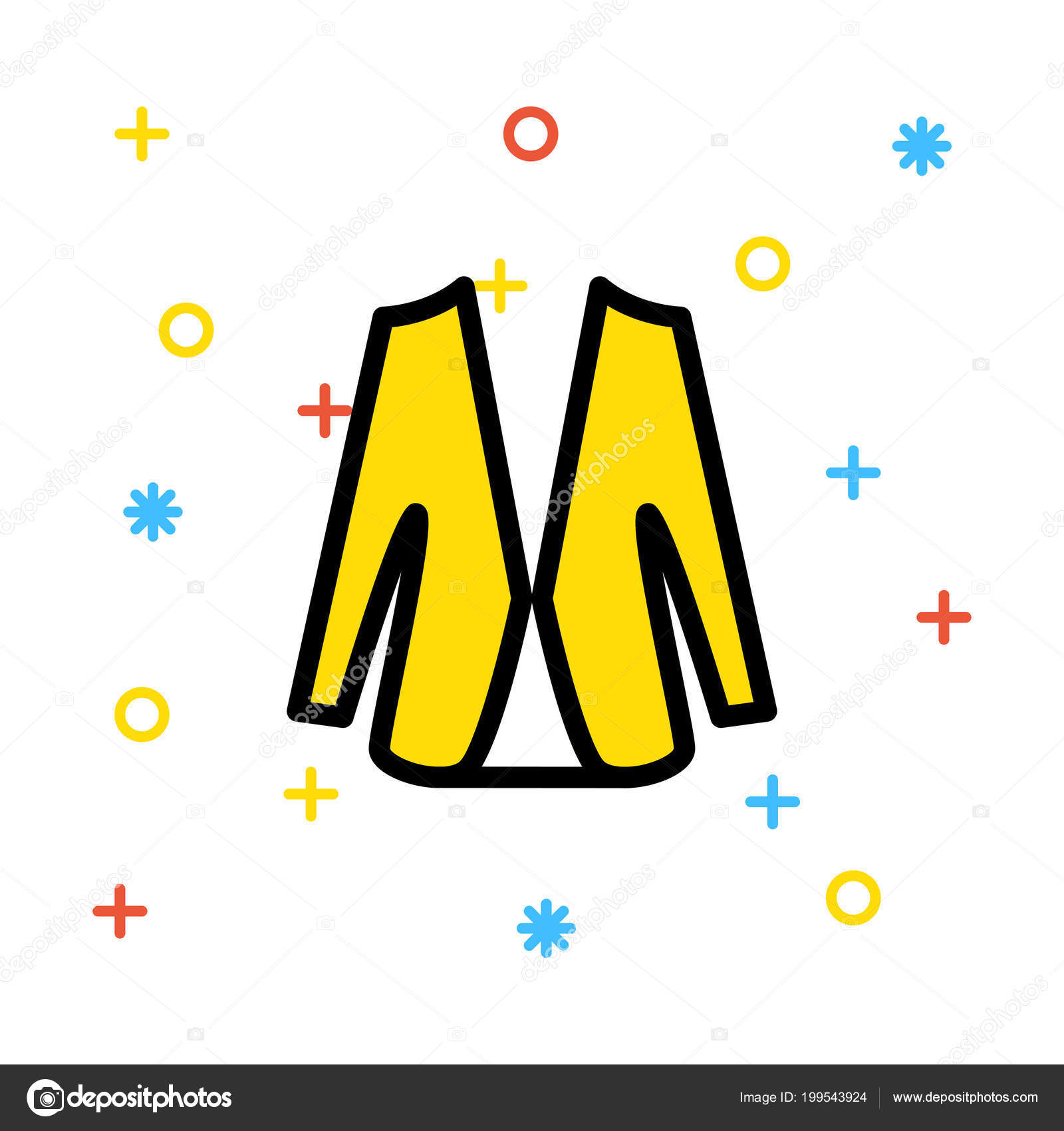 Yellow Jacket White Background Colourful Symbols Stock Vector Image by ...