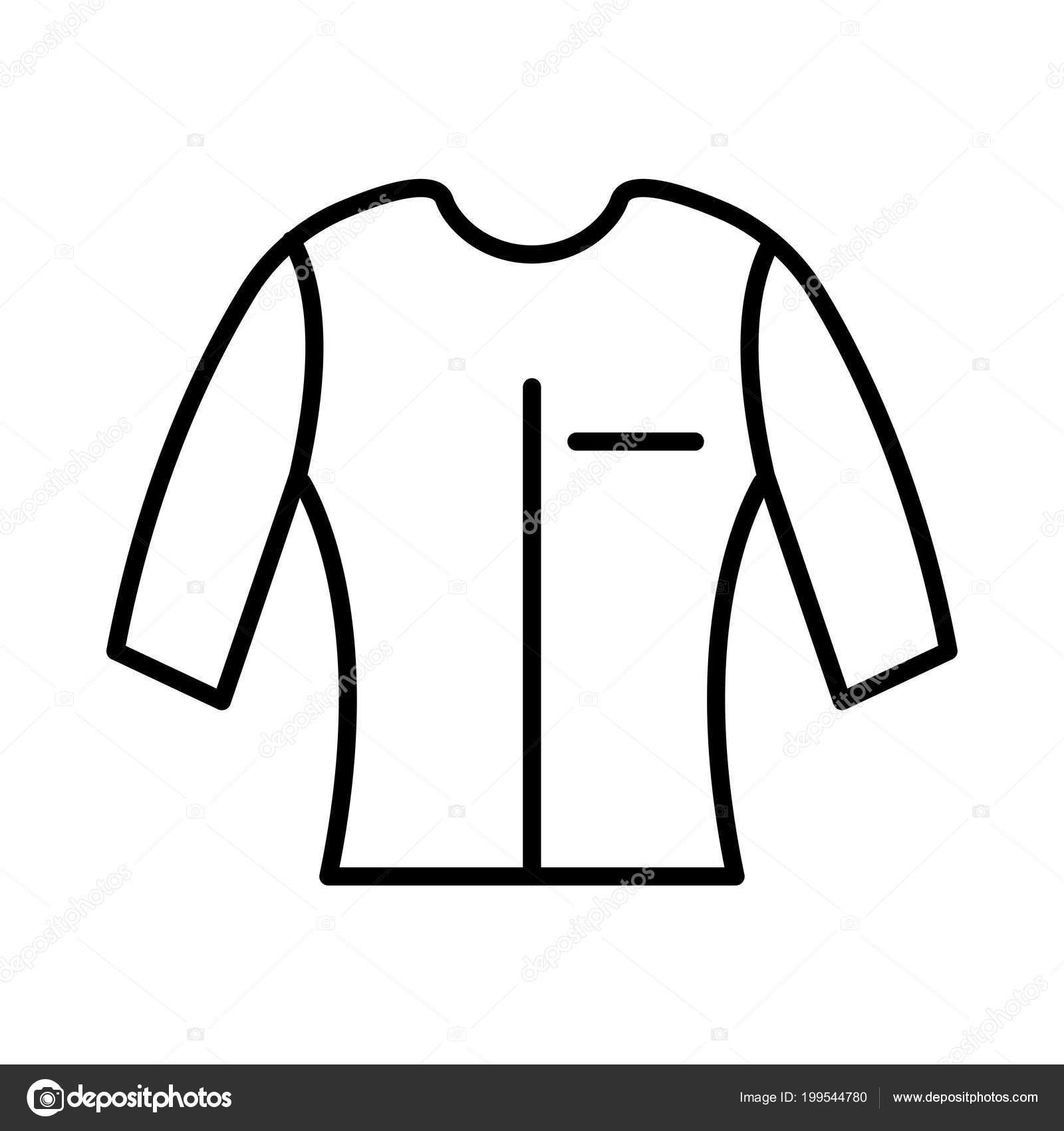Outline Blouse Isolated White Background Stock Vector Image by ...