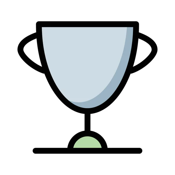 White Blue Trophy Isolated White Background Stock Vector by ...