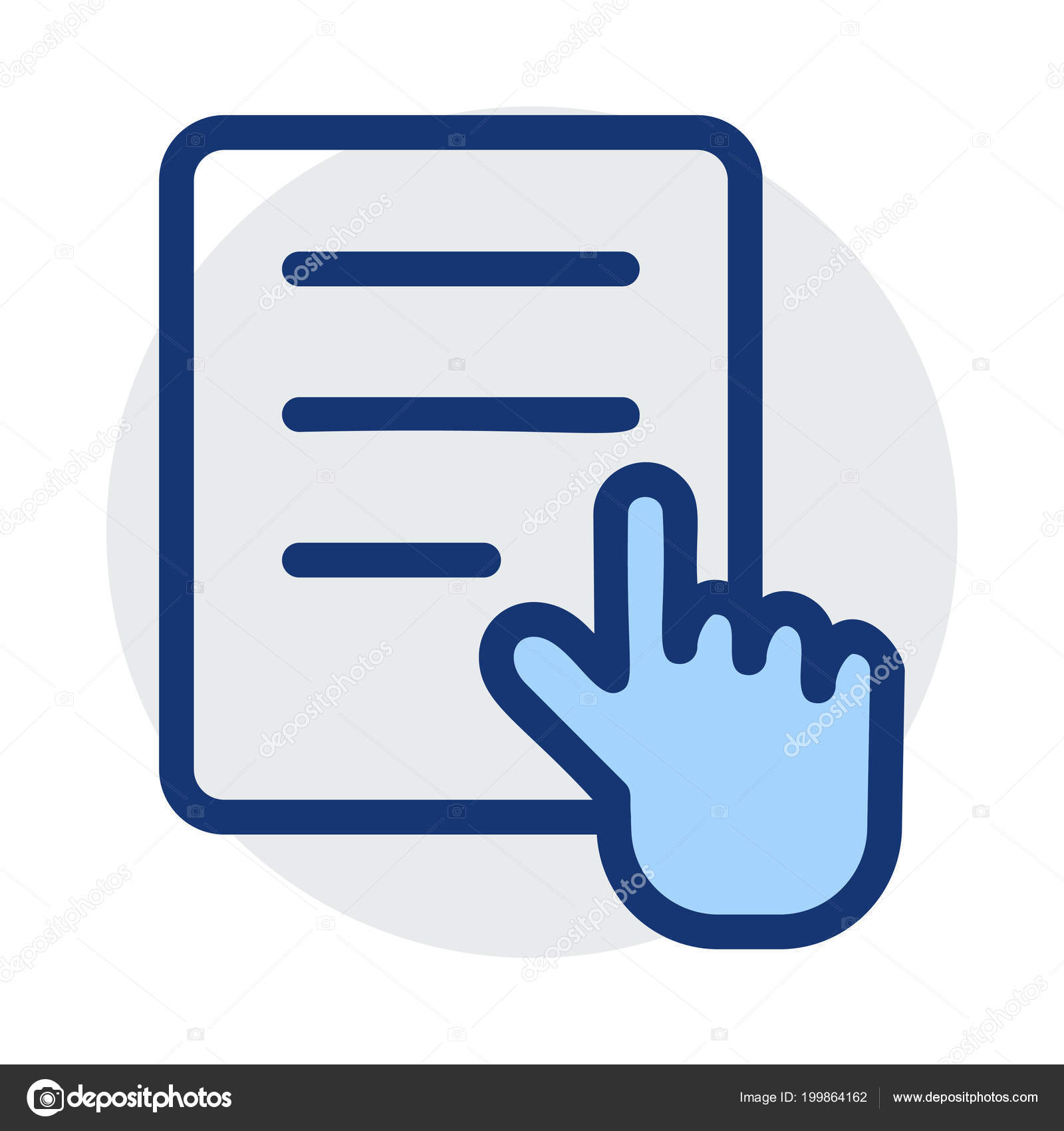 Document Cursor Blue Grey Colours Isolated White Background Stock ...