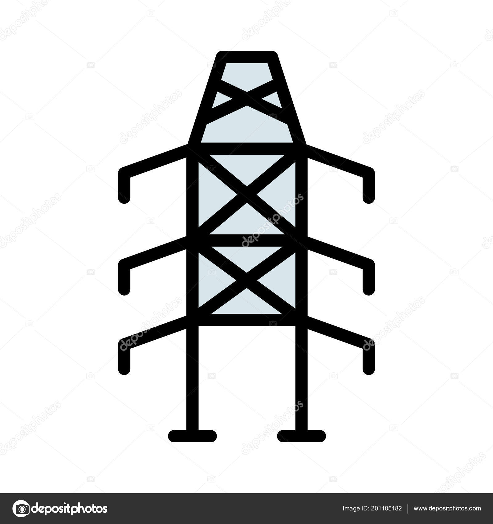 Grey Power Line Isolated White Background Stock Vector by ©dinosoftlabs ...