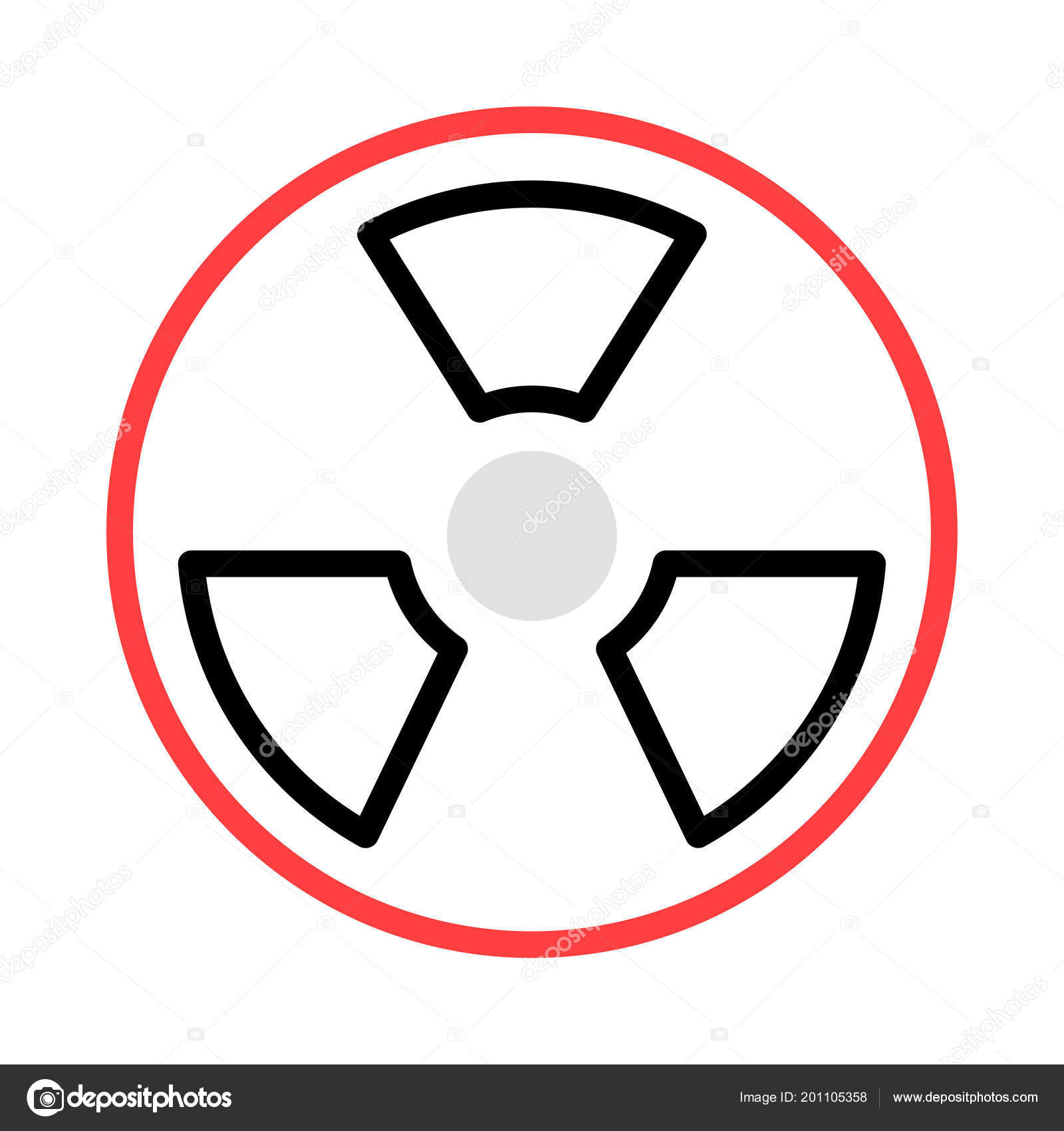 Simbolo Radioativo Vermelho Nuclear Warning Symbol, Radioactive Danger
