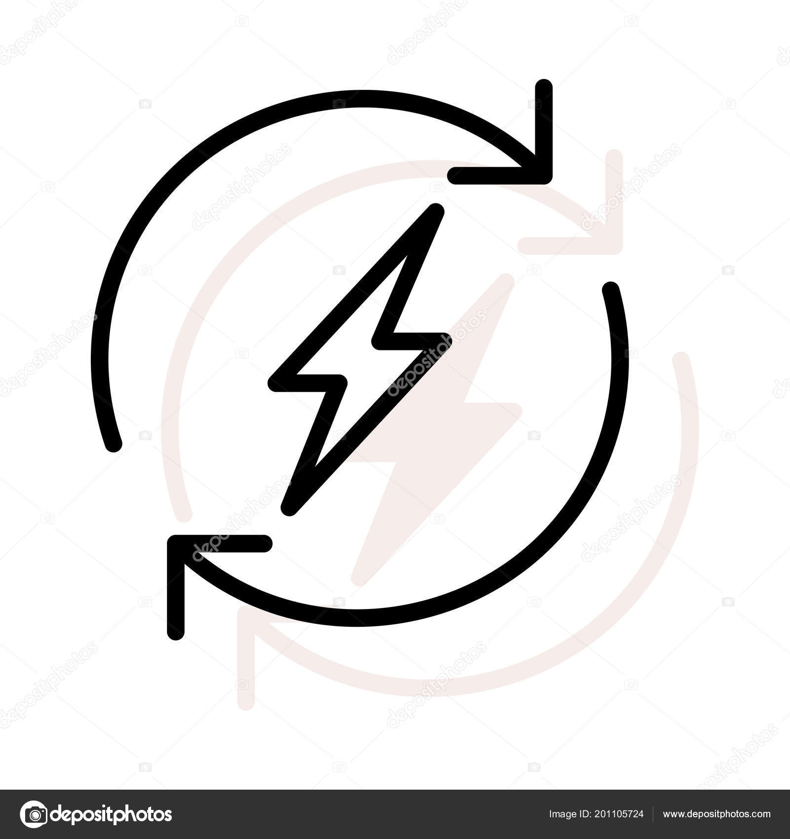 Flash Arrows Isolated White Background Beige Shadow Stock Vector Image ...