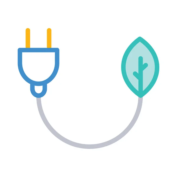 Plug Azul Sobre Fondo Blanco Con Símbolos Colores Vector de stock ...