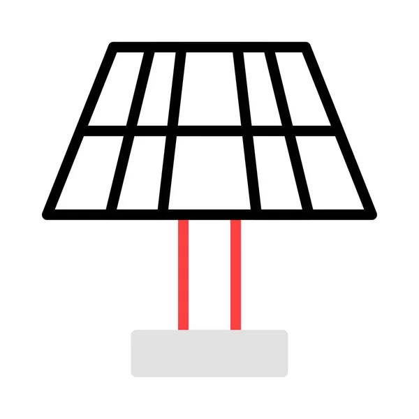 Thin Line Solar Cell Sun Isolated White Background Stock Vector by ...