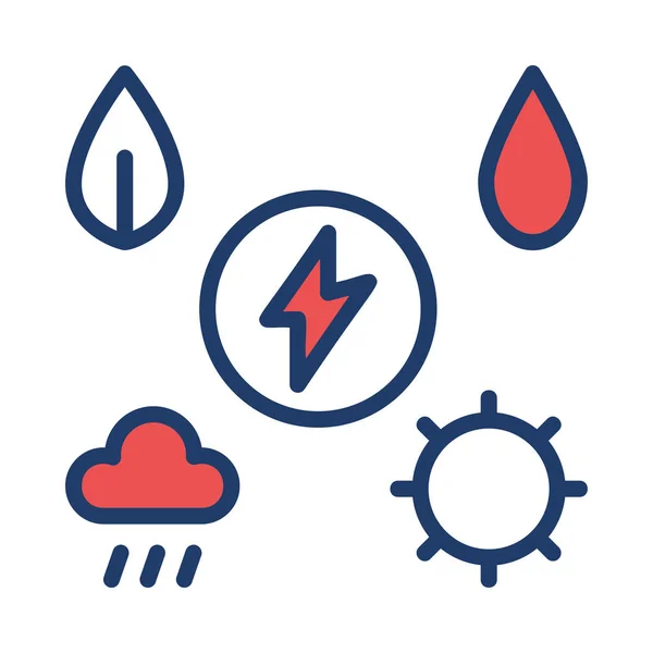 Energy Symbols Isolated White Background Stock Vector by ©dinosoftlabs ...