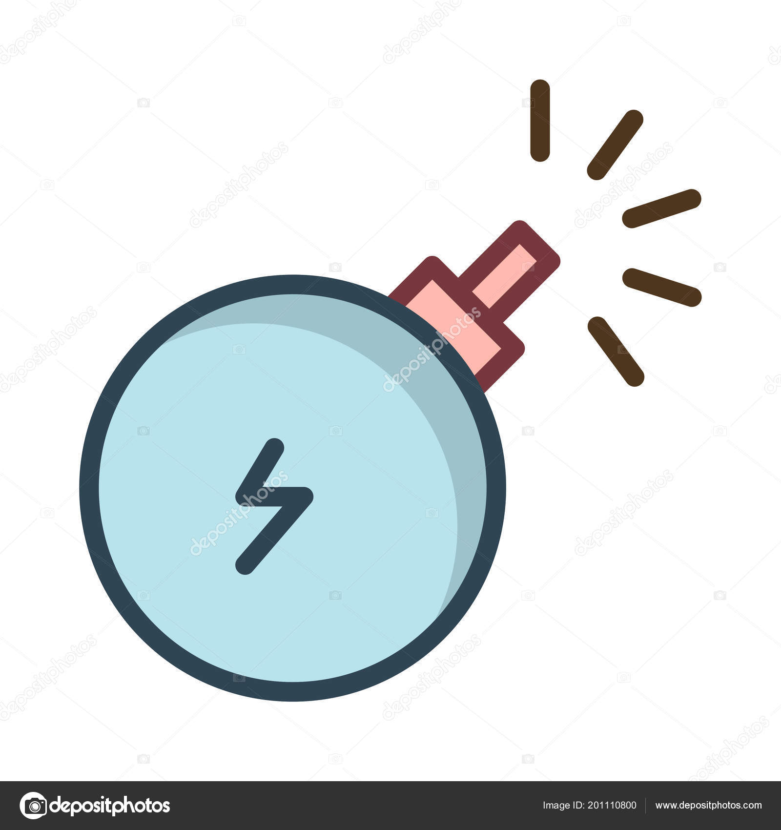 Blue Pink Bomb Isolated White Background Stock Vector by ©dinosoftlabs ...