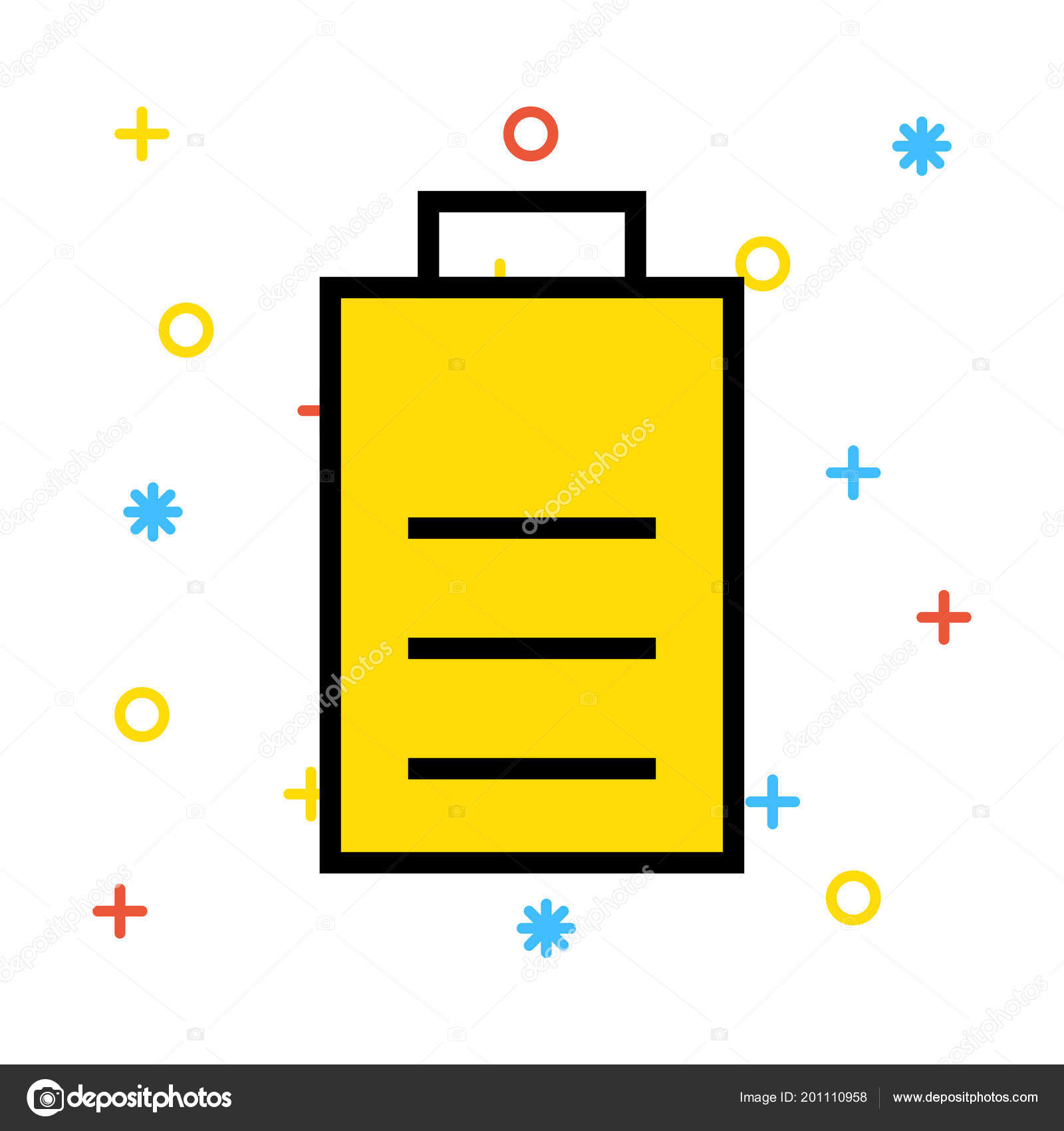 Yellow Usb Battery White Background Colourful Symbols Stock Vector by ...