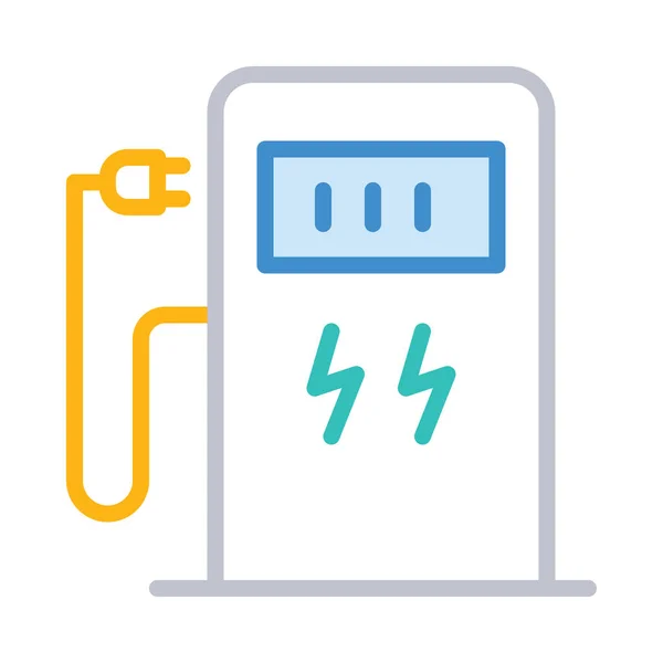 Red Converter Line Plug White Background Colourful Symbols Stock Vector ...