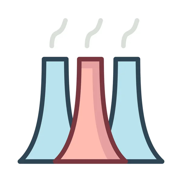 Yellow Pink Chimneys Isolated White Background Stock Vector by ...