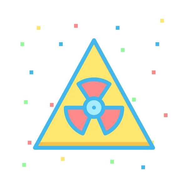 Radioactive Triangle White Background Colourful Symbols Stock Vector by ...