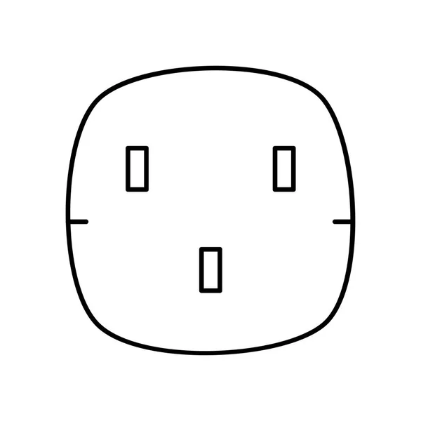 Thin Line Sockets Isolated White Background Stock Vector by ...