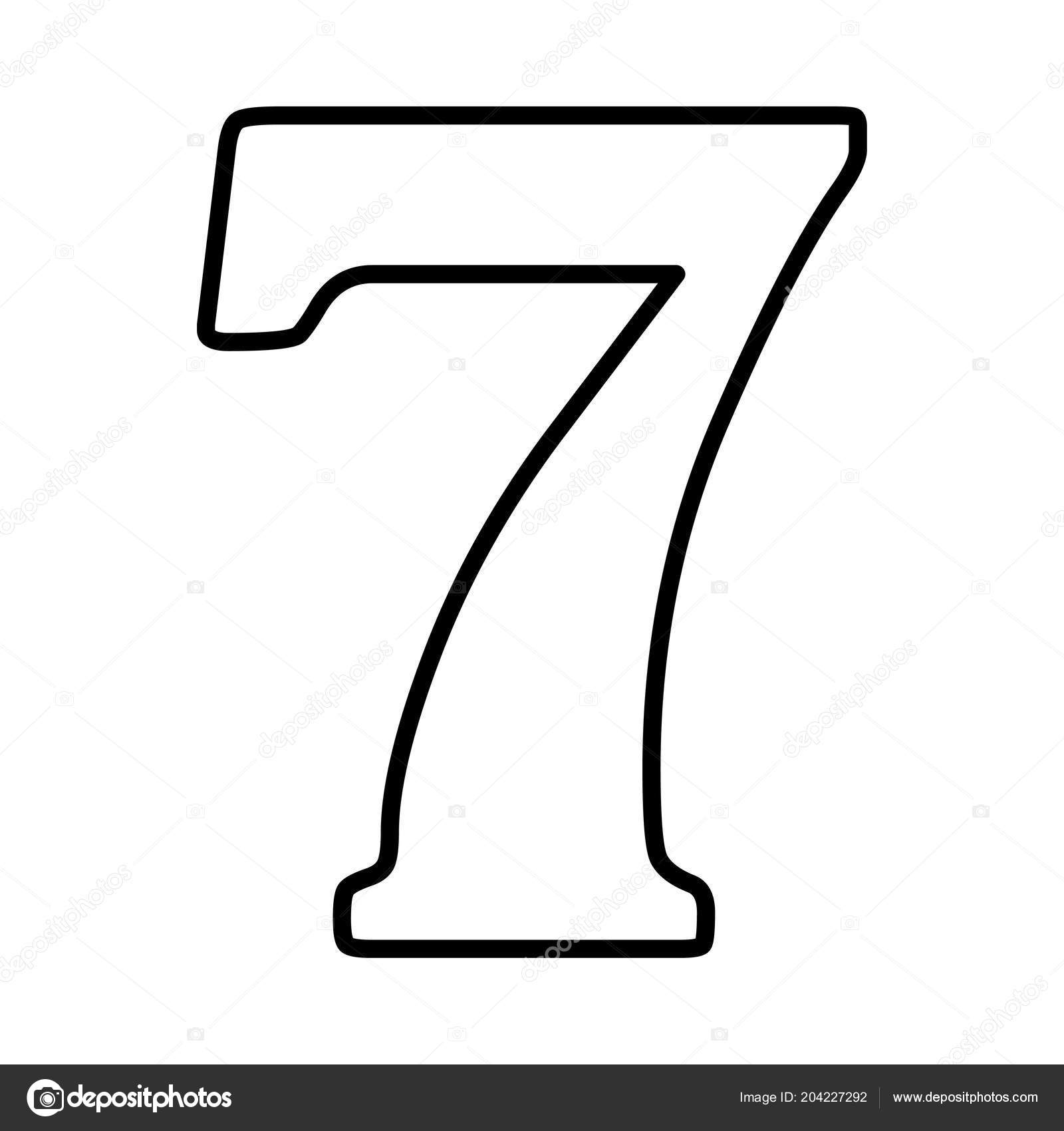 Seven Icon Vector Illustration Stock Vector by ©dinosoftlabs 204227292