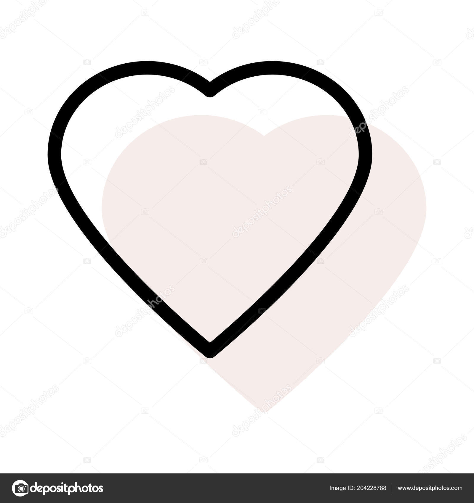 Icono Del Corazón Vector Ilustración Vector de stock por ©dinosoftlabs ...