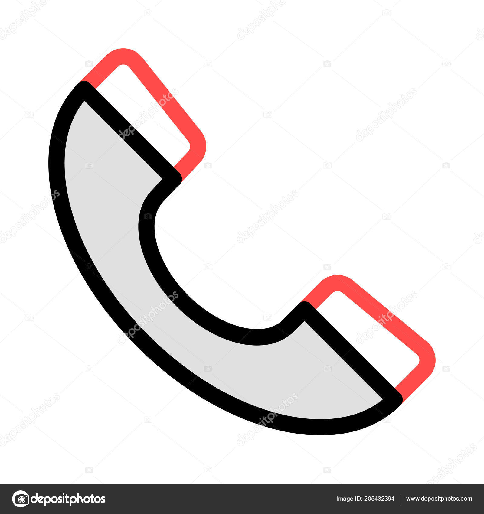 Icono Del Teléfono Vector Ilustración Vector de stock #205432394 de ...