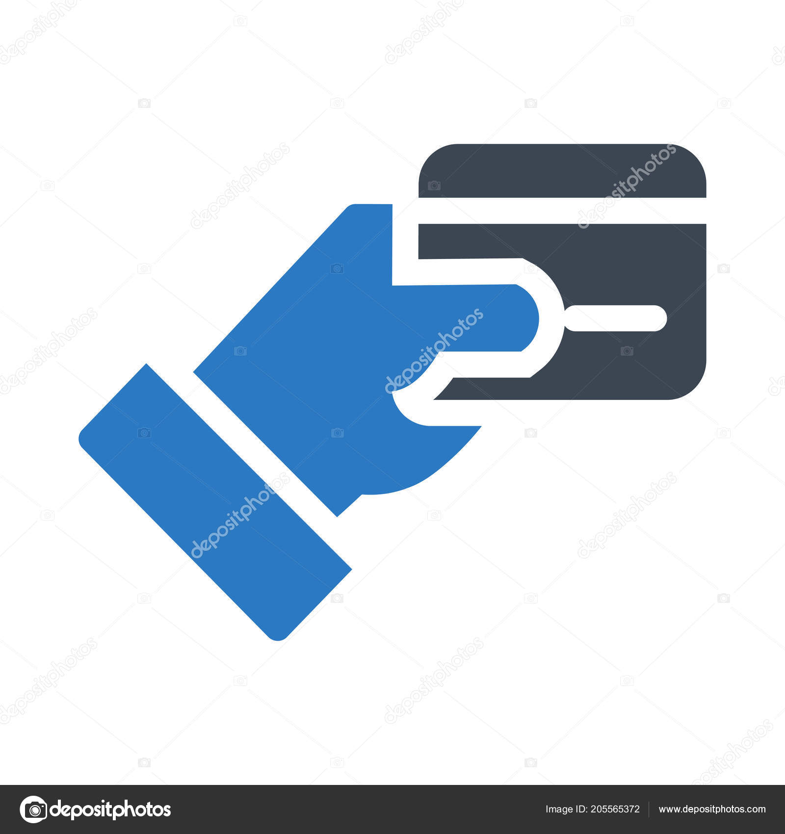 Card Hand Icon Vector Illustration Stock Vector by ©dinosoftlabs 205565372