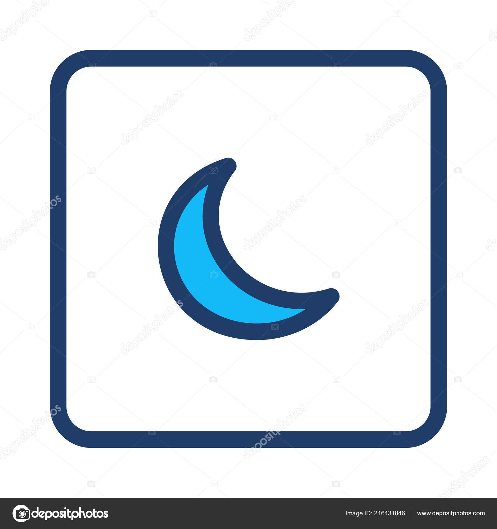 Sleep Sign Moon Symbol Flat Icon Vector Illustration Stock Vector Image ...