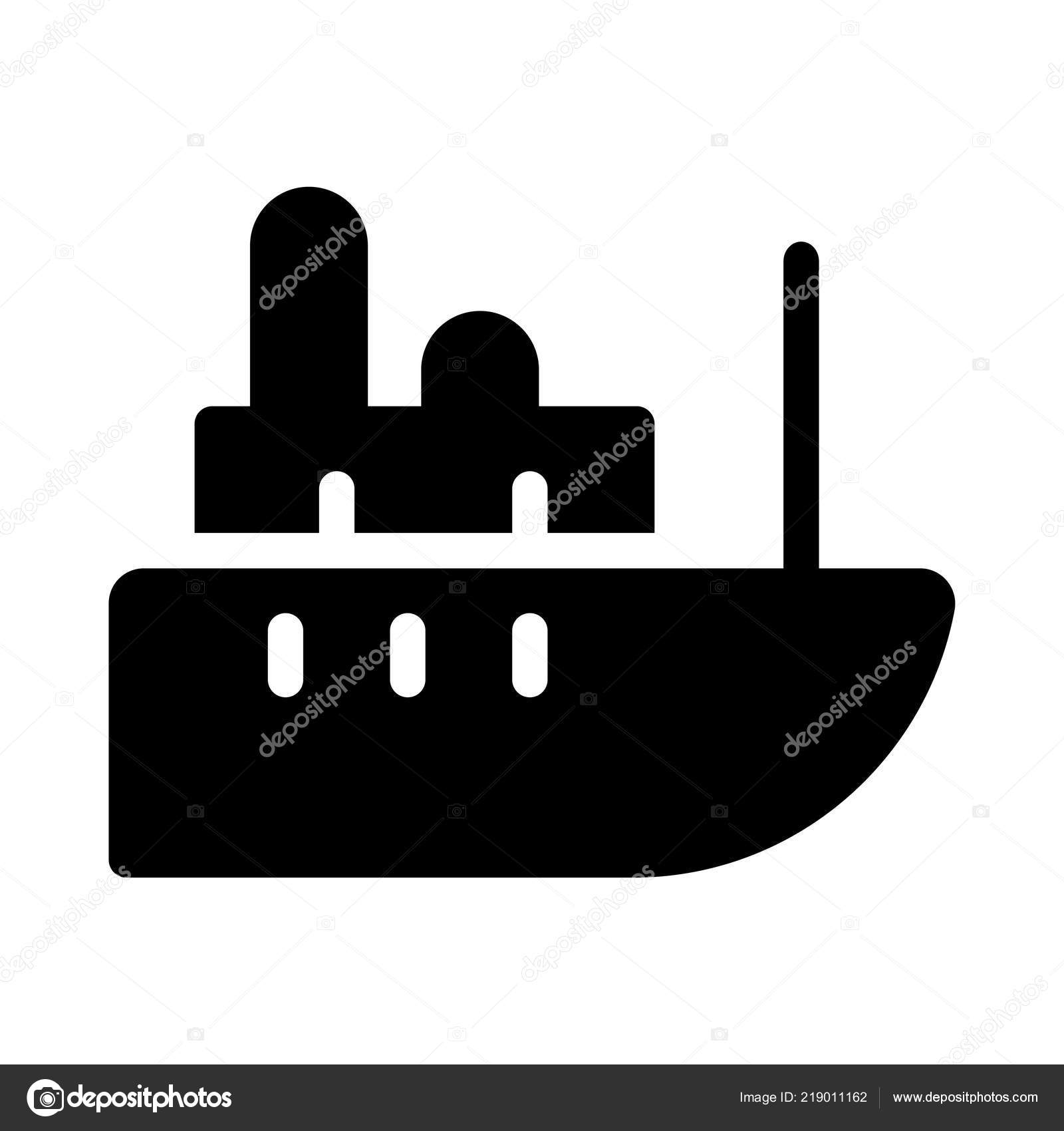 Cruise Ship Flat Icon Isolated White Background Vector Illustration ...