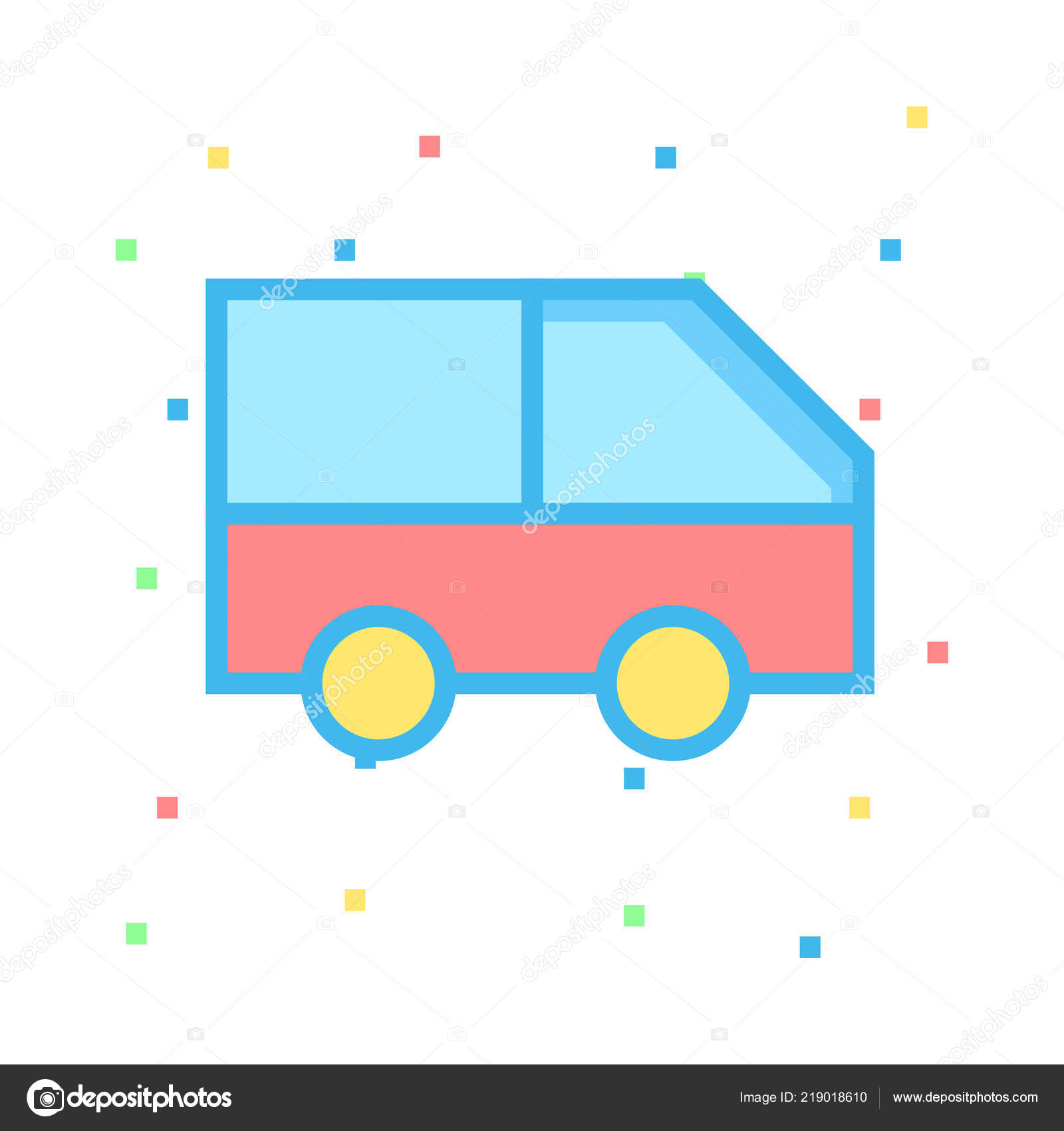 Car Isolated White Background Beige Shadow Stock Vector by ...