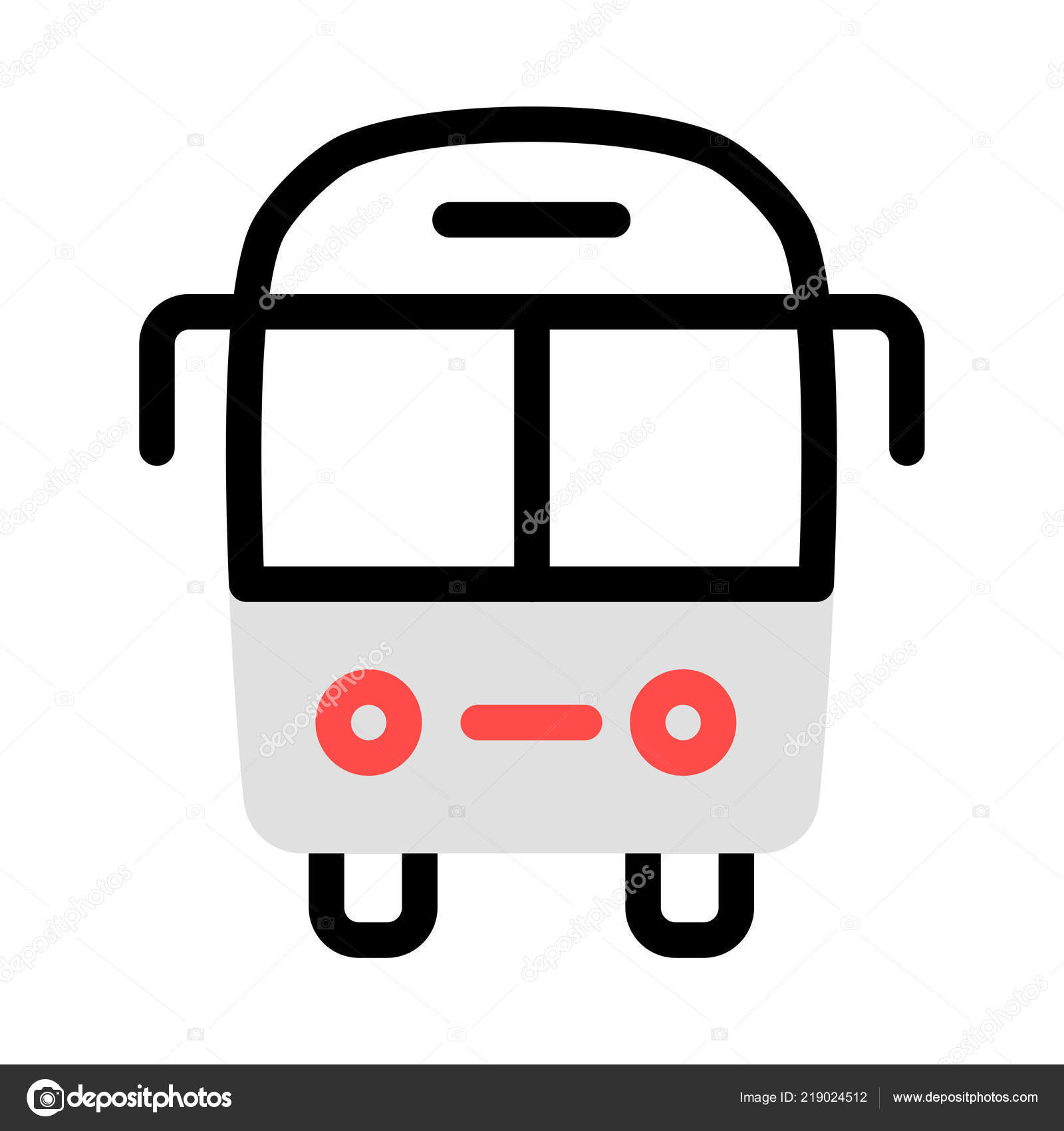 Bus Terisolasi Latar Belakang Putih Vektor Stok oleh ©dinosoftlabs ...