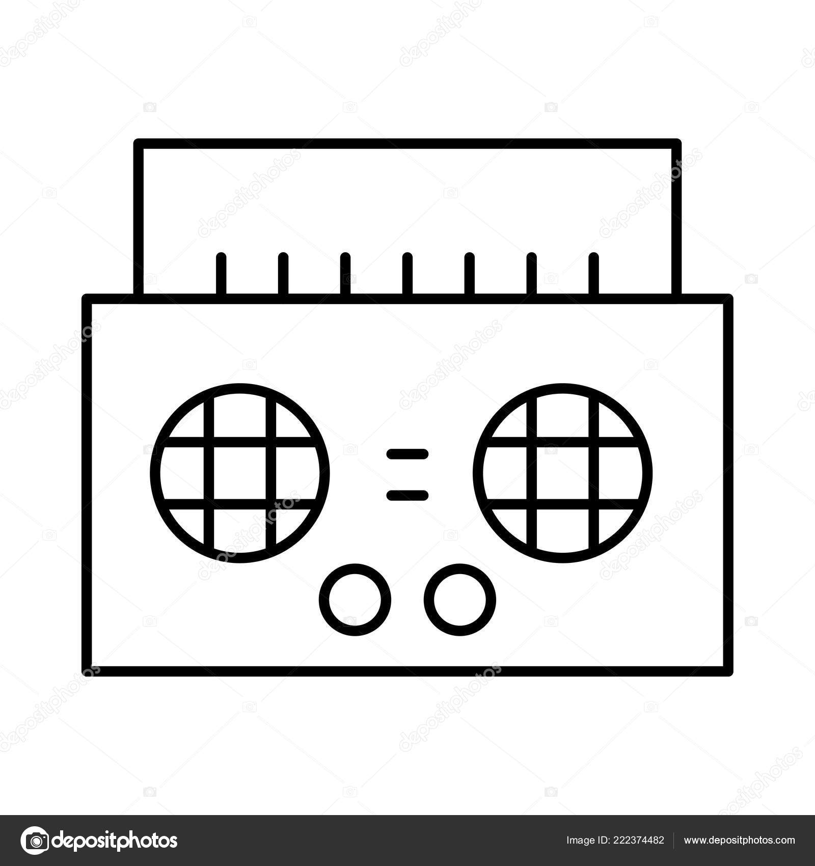Tape Cassette Radio Vector Color Icon Stock Vector by ©dinosoftlabs ...