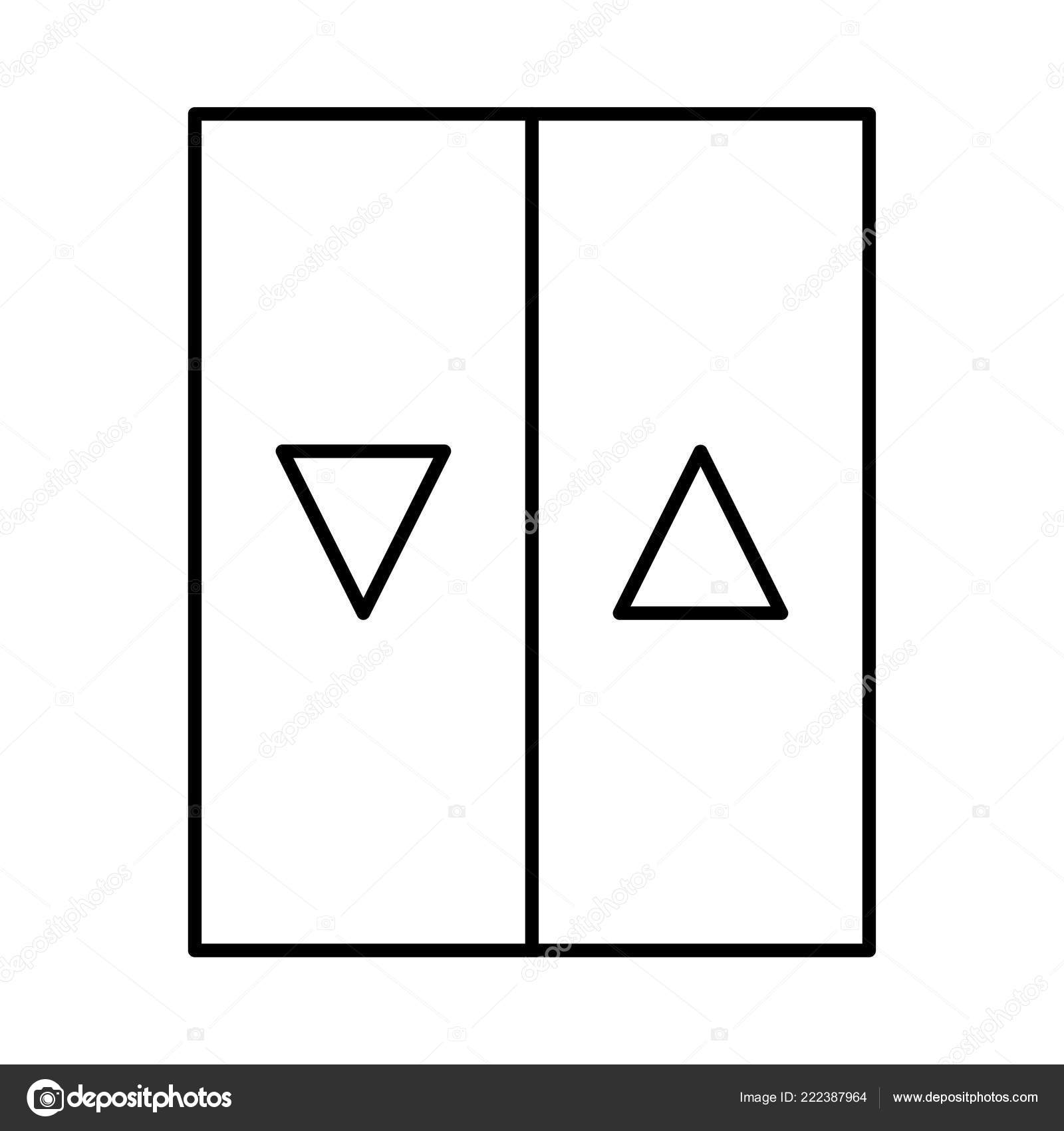 Elevator Lift Arrow Vector Color Icon Stock Vector Image by ...