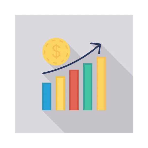 Diagram Decrease Arrow Dollar Coin Flat Icon Isolated White Background Stock Vector Image by ...