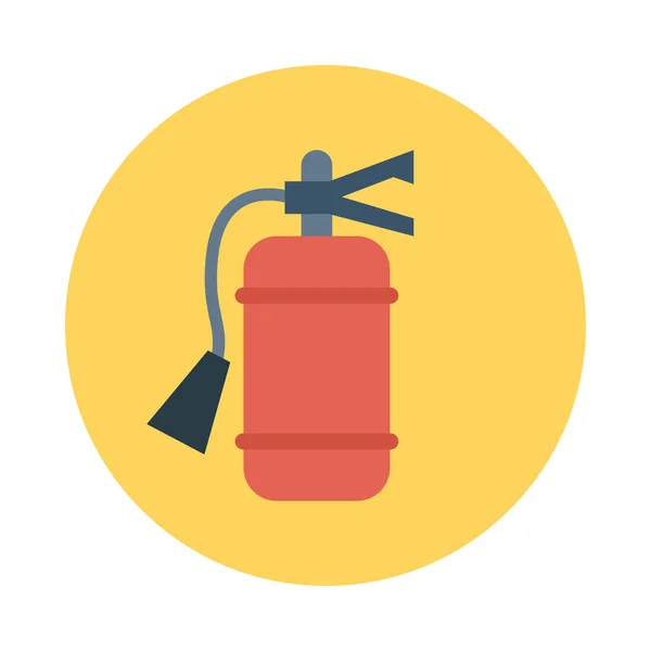 Fire Extinguisher Cylinder Flat Icon Isolated White Background Vector ...
