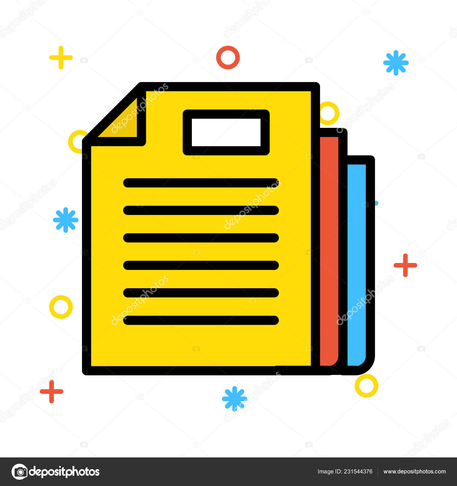Document Files Sheet Vector Illustration Stock Vector by ©dinosoftlabs ...