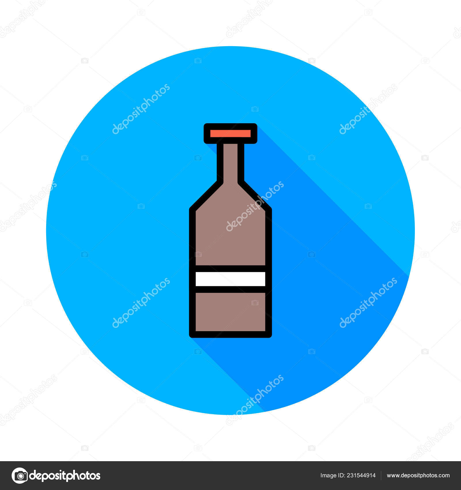 Bottle Wine Alcohol Vector Illustration Stock Vector by ©dinosoftlabs ...