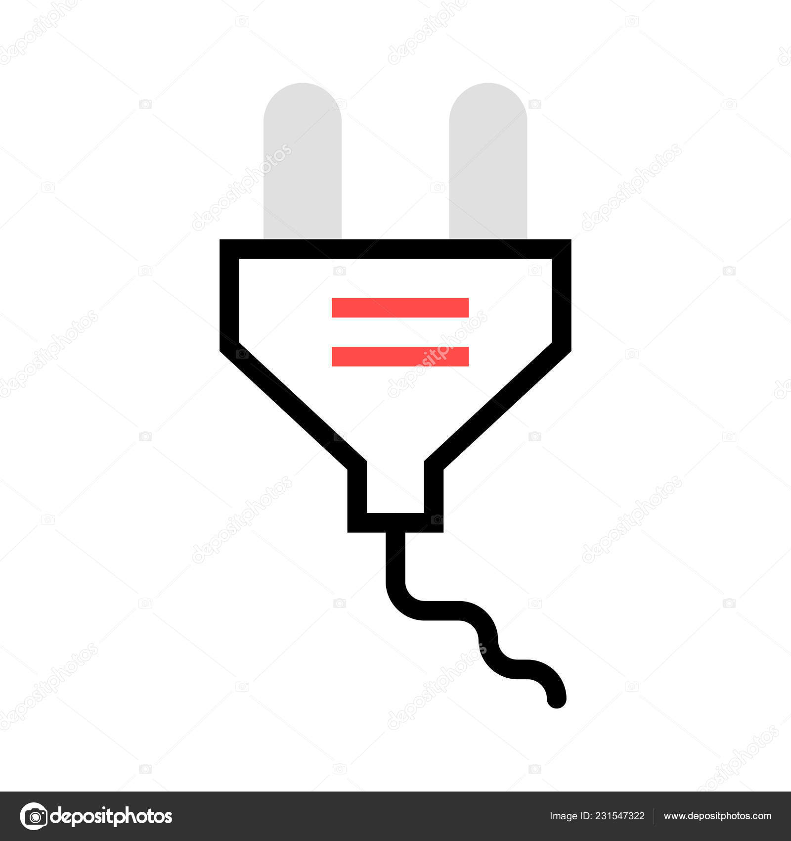 Adapter Electric Plugin Vector Illustration Stock Vector by ...