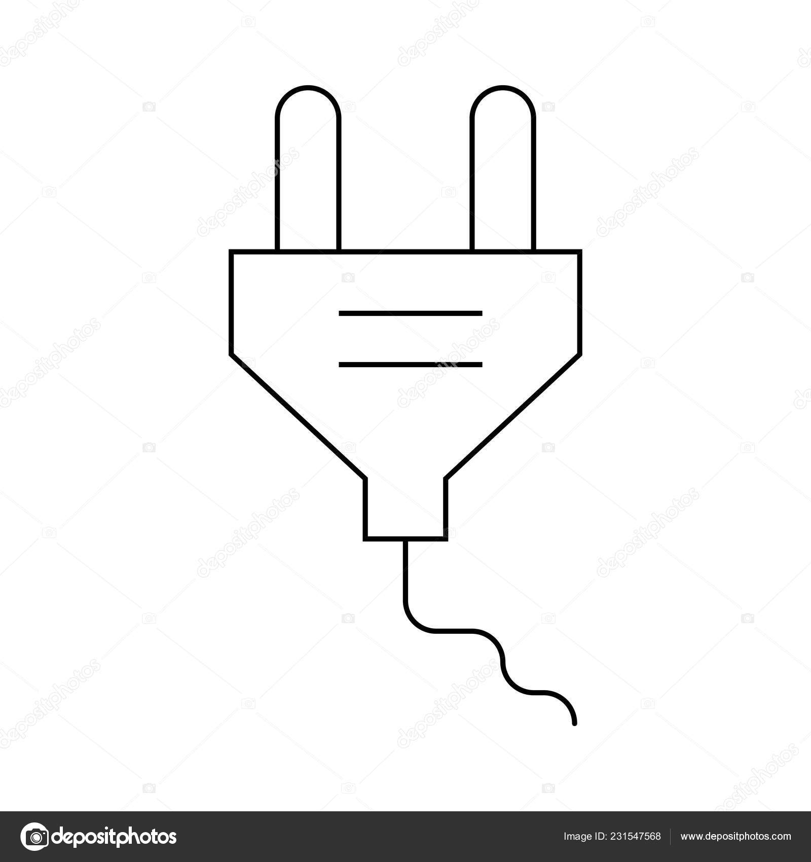 Adapter Electric Plugin Vector Illustration Stock Vector Image by ...