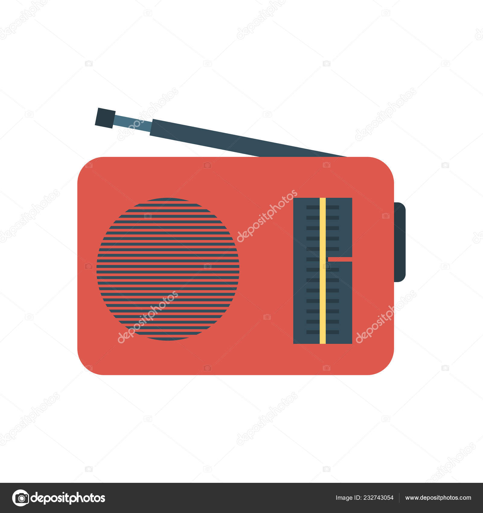 Radio Tape Antenna Vector Illustration Stock Vector by ©dinosoftlabs ...