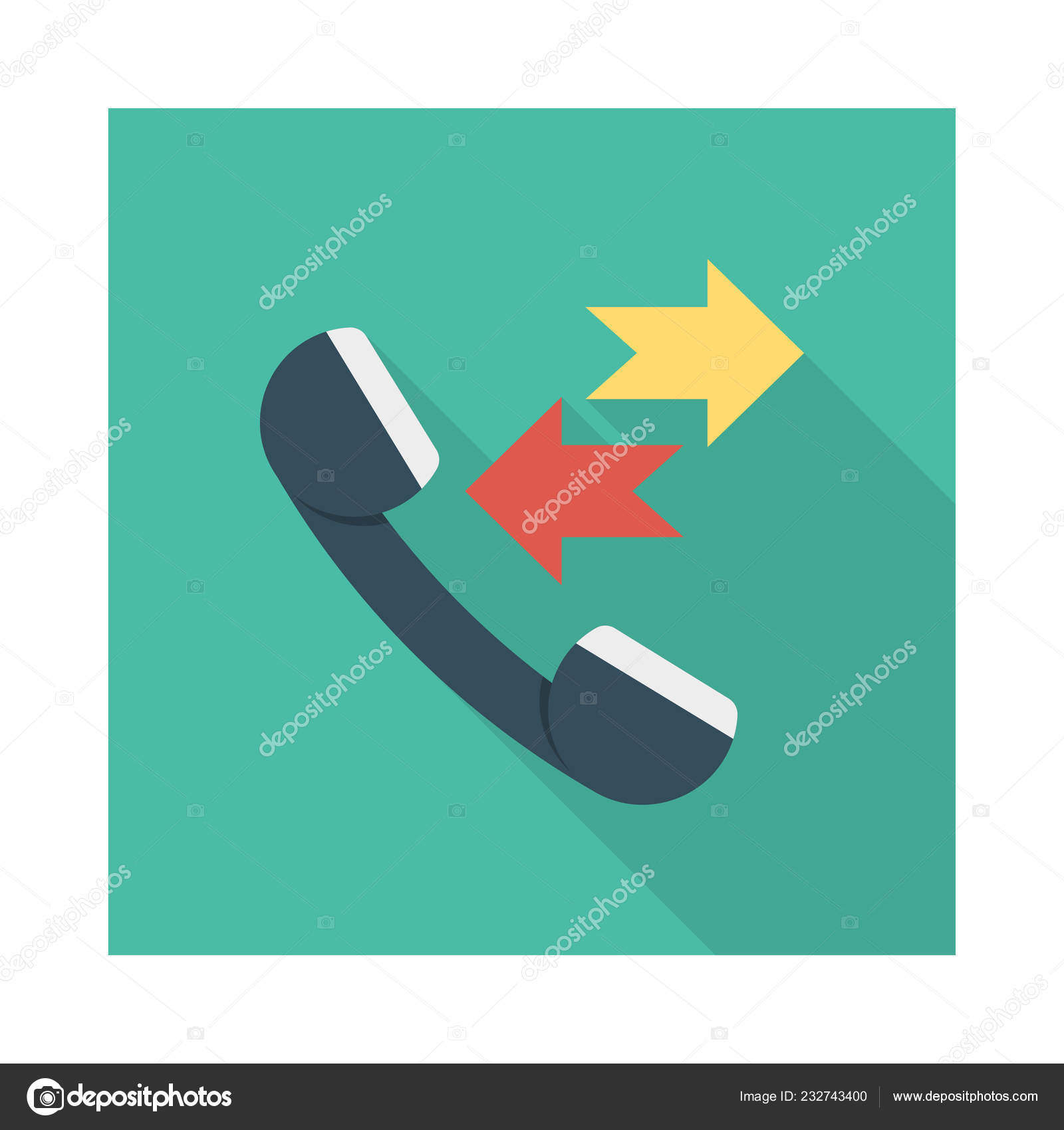 Call Incoming Outgoing Vector Illustration Stock Vector by ...